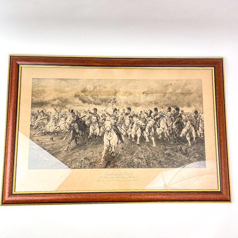 "Scotland Forever" - Originalt tryk - Kunst - Art Nuvo - Antik & Vintage