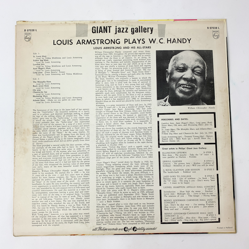 Louis Armstrong LP – Plays W.C. Handy - Bøger, Noder & Vinyl - Art Nuvo ...